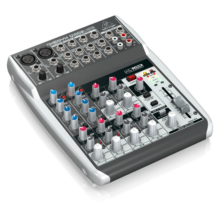 Behringer Q1002USB Mezclador 10 entradas y 2 buses con preamplificadores y compresores de ...