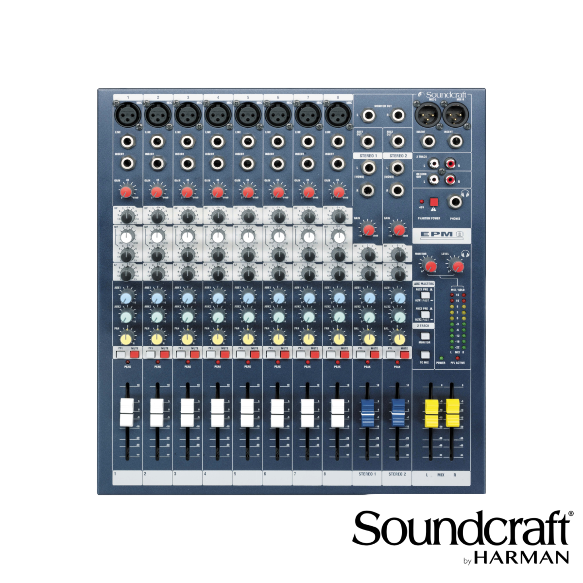 Soundcraft EPM8 Mezcladora analógica 12 in y 2 aux