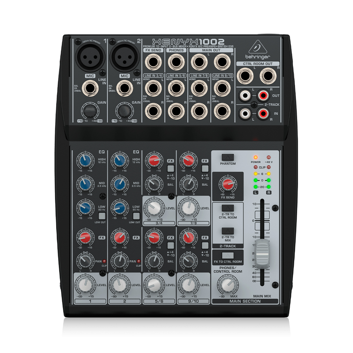 1002 | Behringer | Mezclador premium de 10 entradas y 2 buses con preamplificadores de micrófono ...