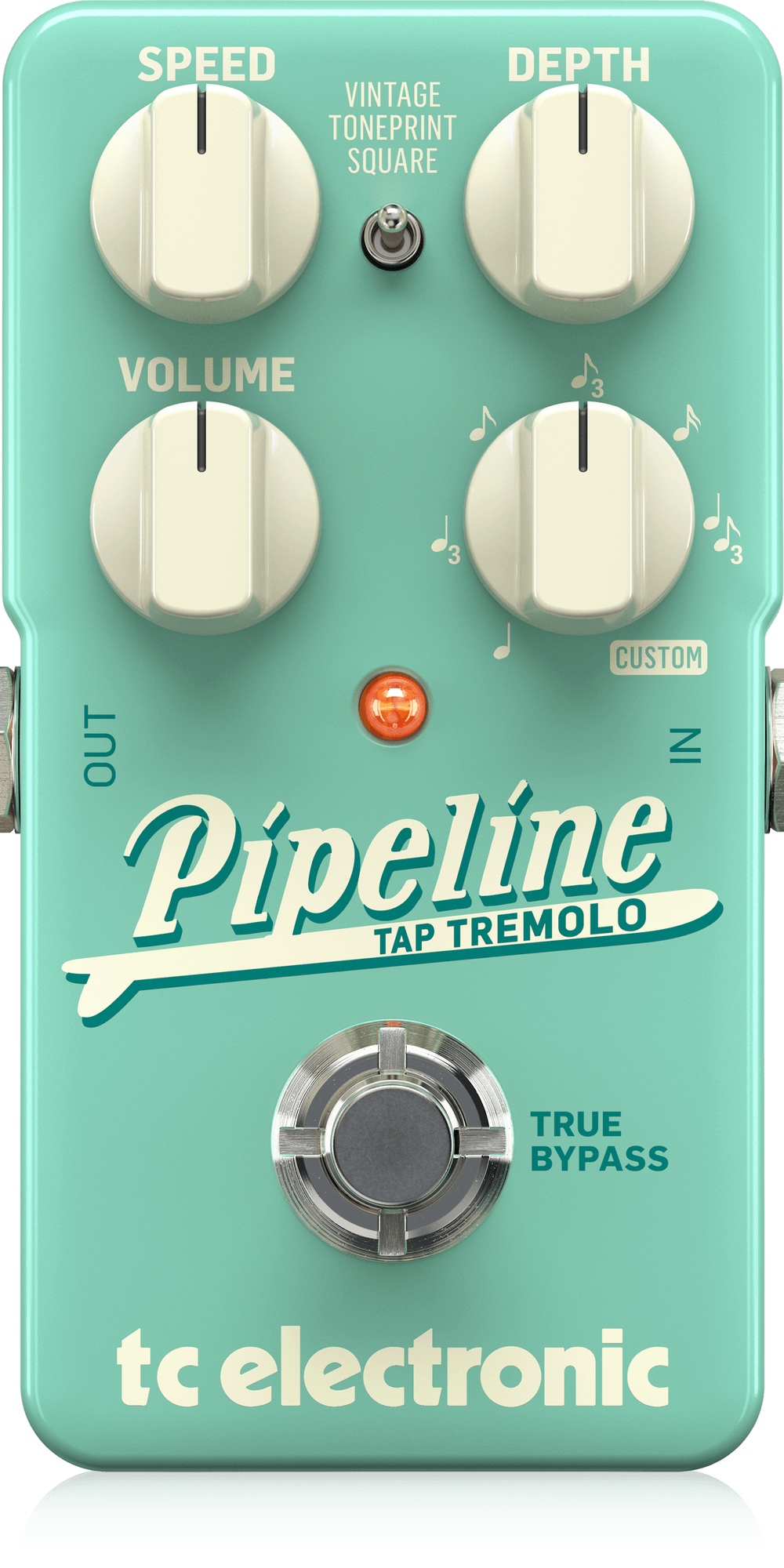 PIPELINE TAP TREMOLO | TC Electronic | Ingenioso trémolo Tap Tempo con secuenciador ...