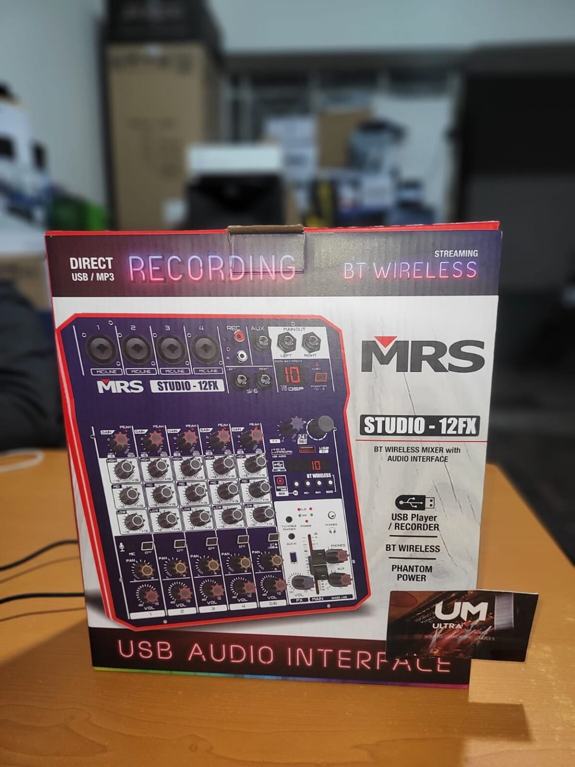 MRS-STUDIO 12FX Mezclador Inalámbrico BT de 12 Canales con Interfaz de ...