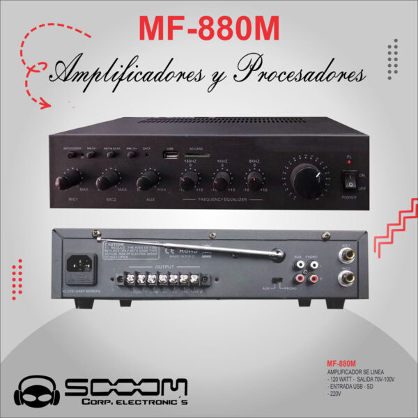 MF-880M | SOOOM | Amplificador de Línea 120W - Ultramar Audio