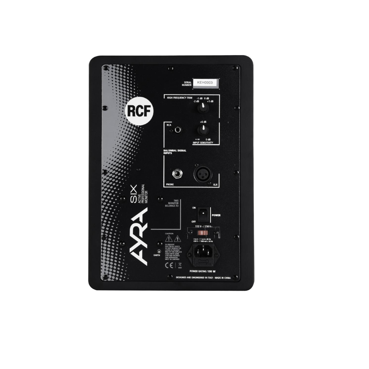 RCF AYRA 6 Monitor Profesional Activo de 2 Vías - Ultramar Audio