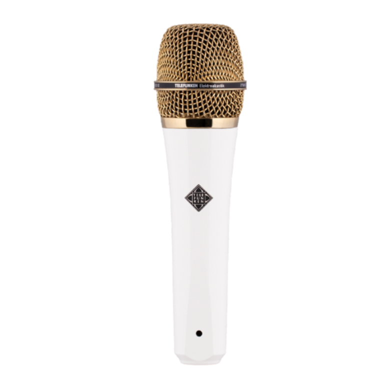 Telefunken Elektroakustik M80 Blanco/Dorado Micrófono Dinámico