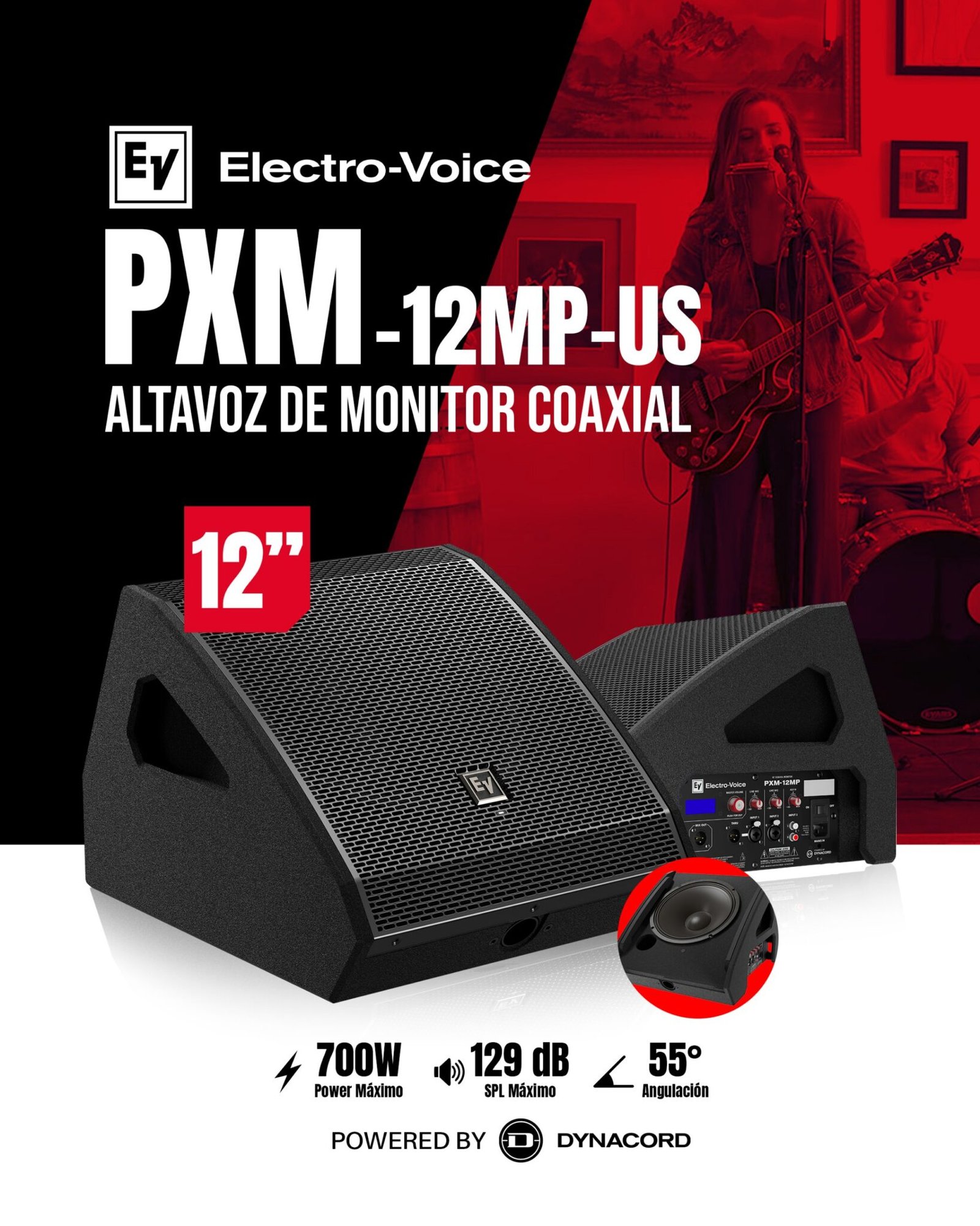 Electro-Voice PXM-12MP – Monitor de piso activo - Ultramar Audio